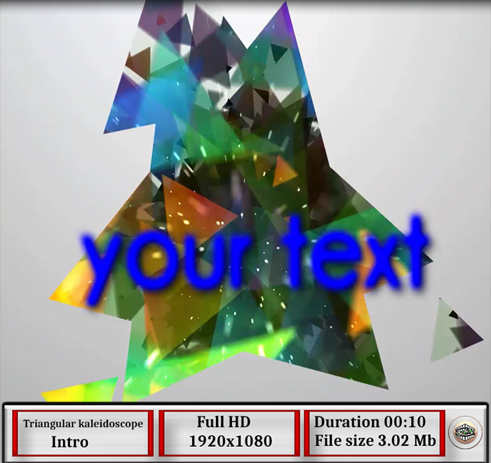 Triangular kaleidoscope intro - Freeintrotemplates
